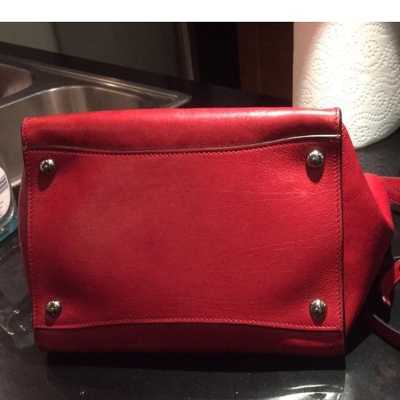Prada | Bags | Prada Fuoco Glace Calf Red Satchel | Poshmark
